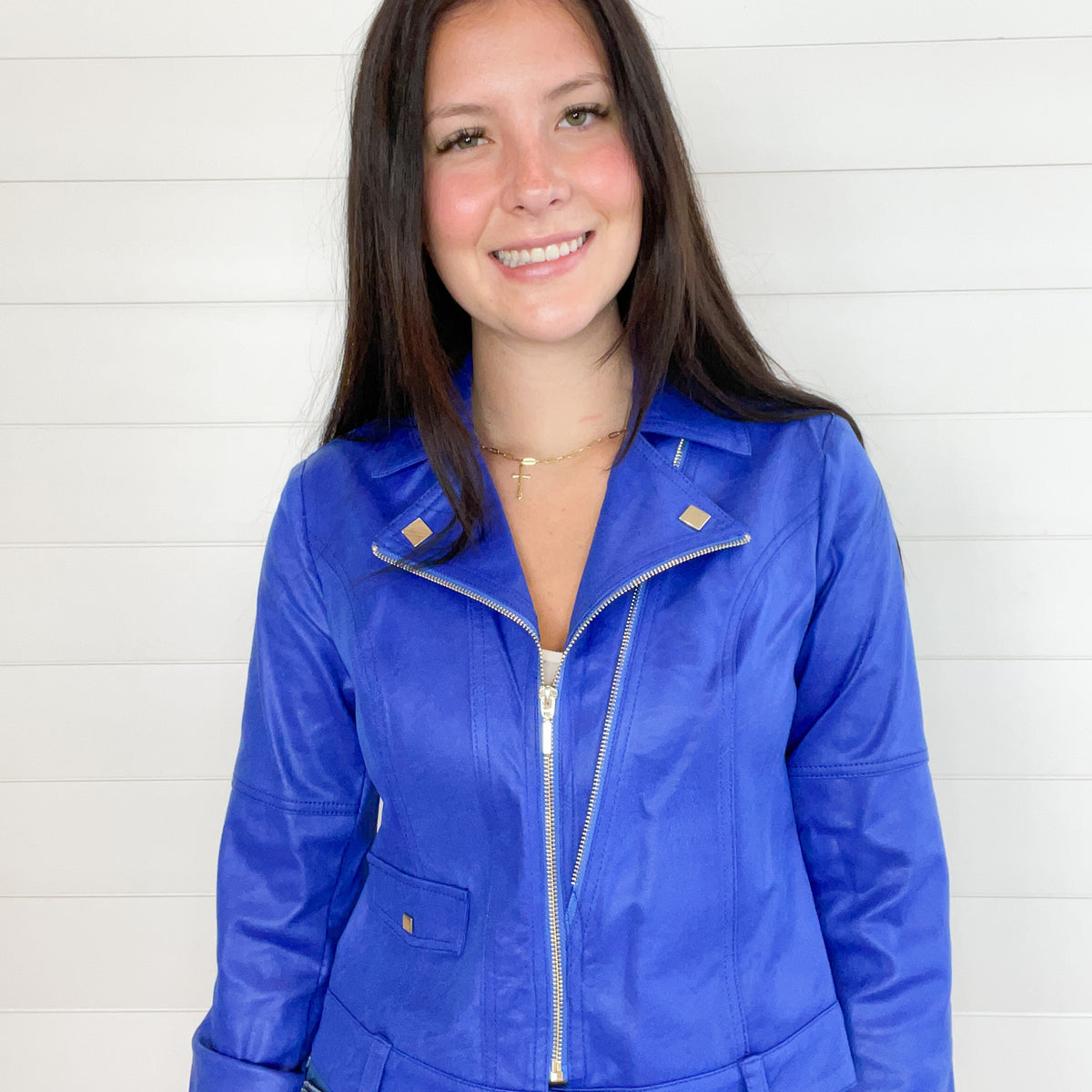 Square Stud Vegan Leather Moto Jacket – Mainstream-AppleValley