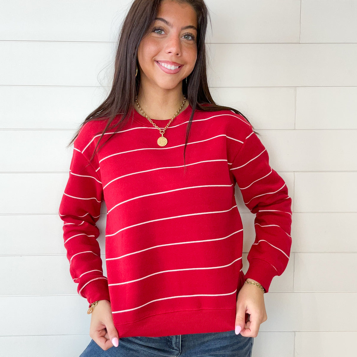 Engineer Stripe Inner Fleece Sweatshirt – Mainstream Boutique Apple Valley